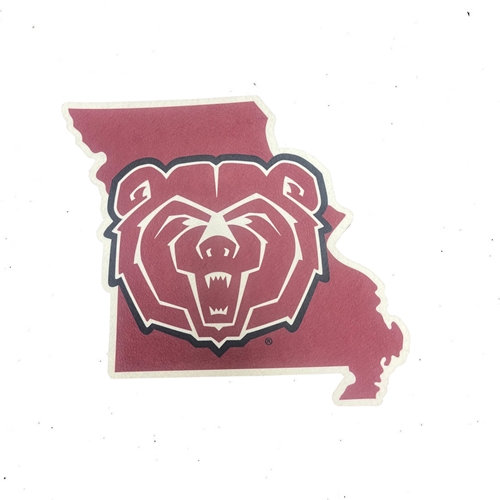 Missouri State Bookstore - Jardine Bear Head In State Of MO Maroon Pennant